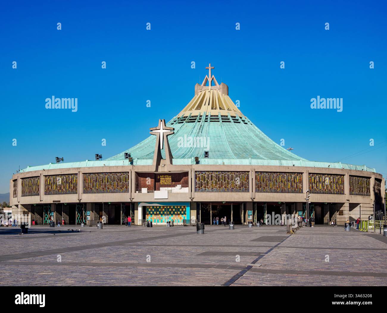 New Basilica of Guadalupe, Plaza de las Americas, Villa de Guadalupe, Mexico City, Mexico Stock ...