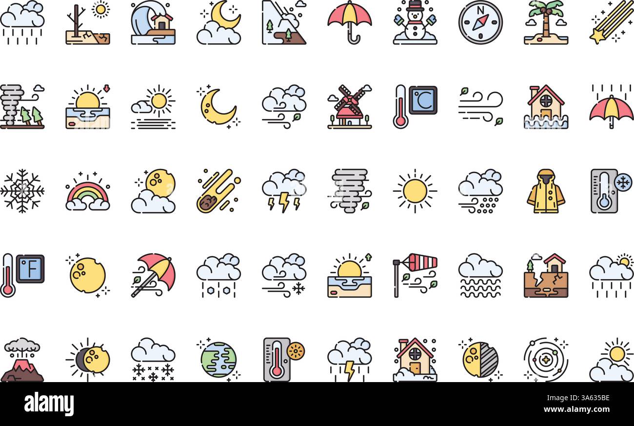 Weather icons High-Quality Vector Icons Collection with Editable Stroke ...