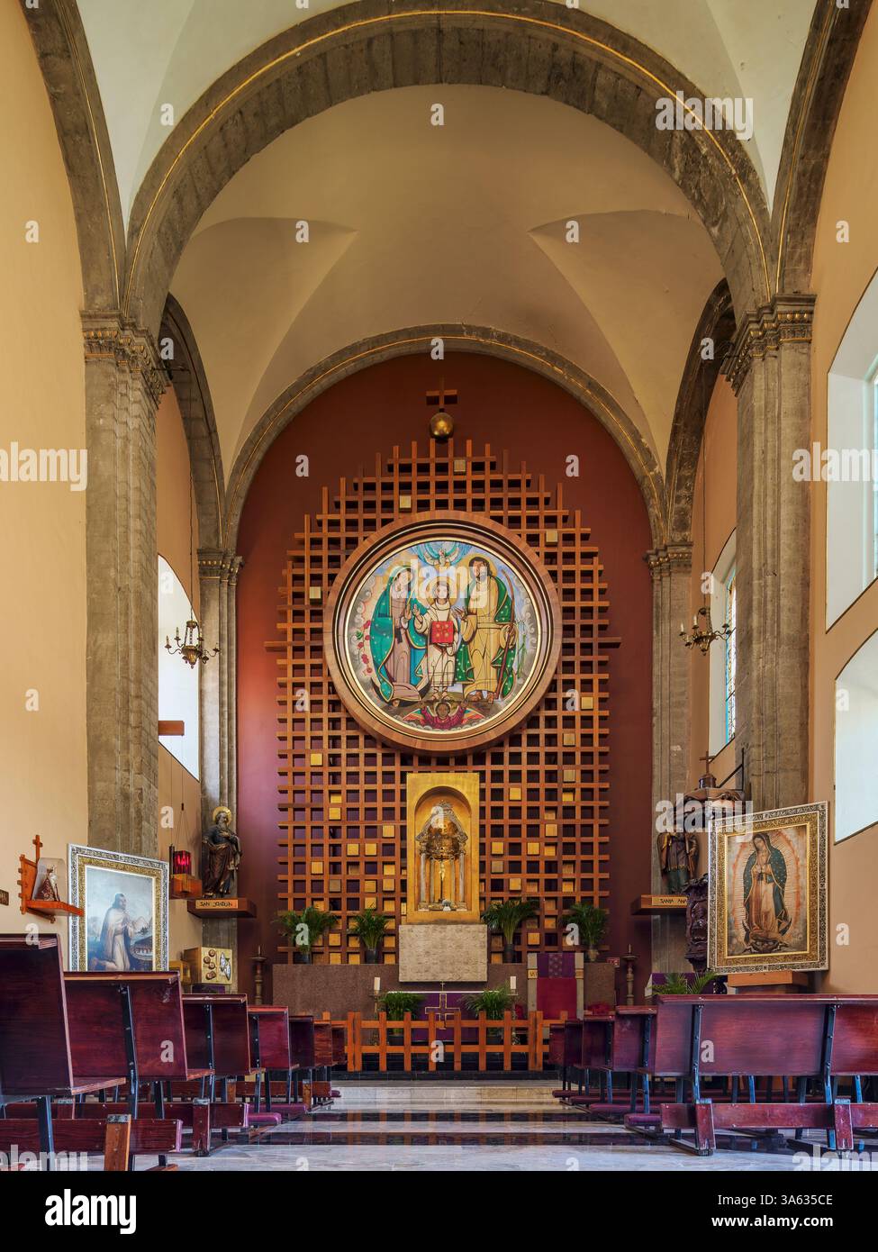 Temple and Convent of Las Capuchinas, interior, Villa de Guadalupe ...