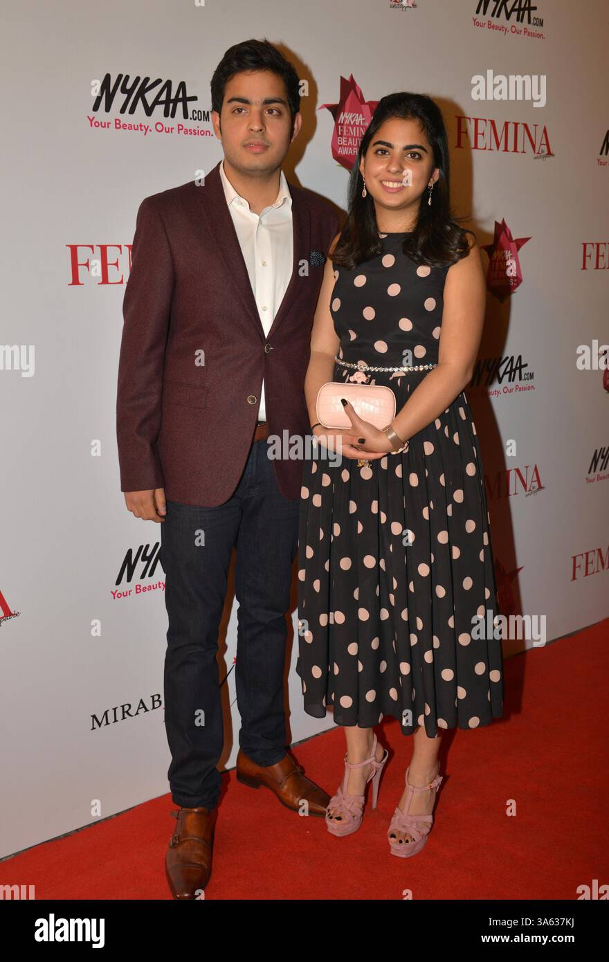 MUMBAI, INDIA â€“ FEBRUARY 11: Akash Ambani with sister Isha Ambani at ...