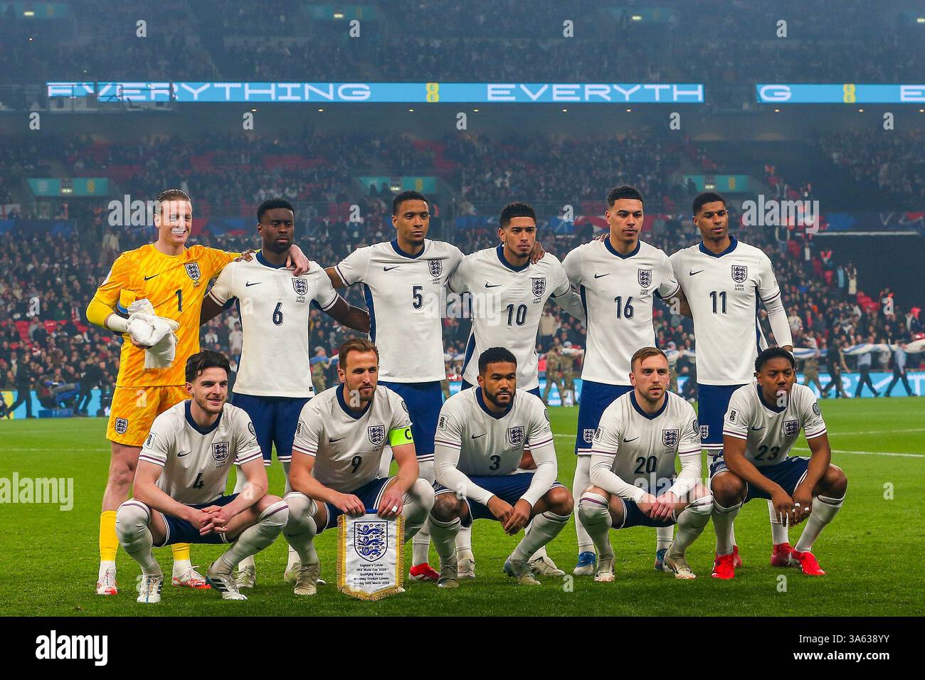 London, UK. 24th Mar, 2025. England starting team photo during the ...