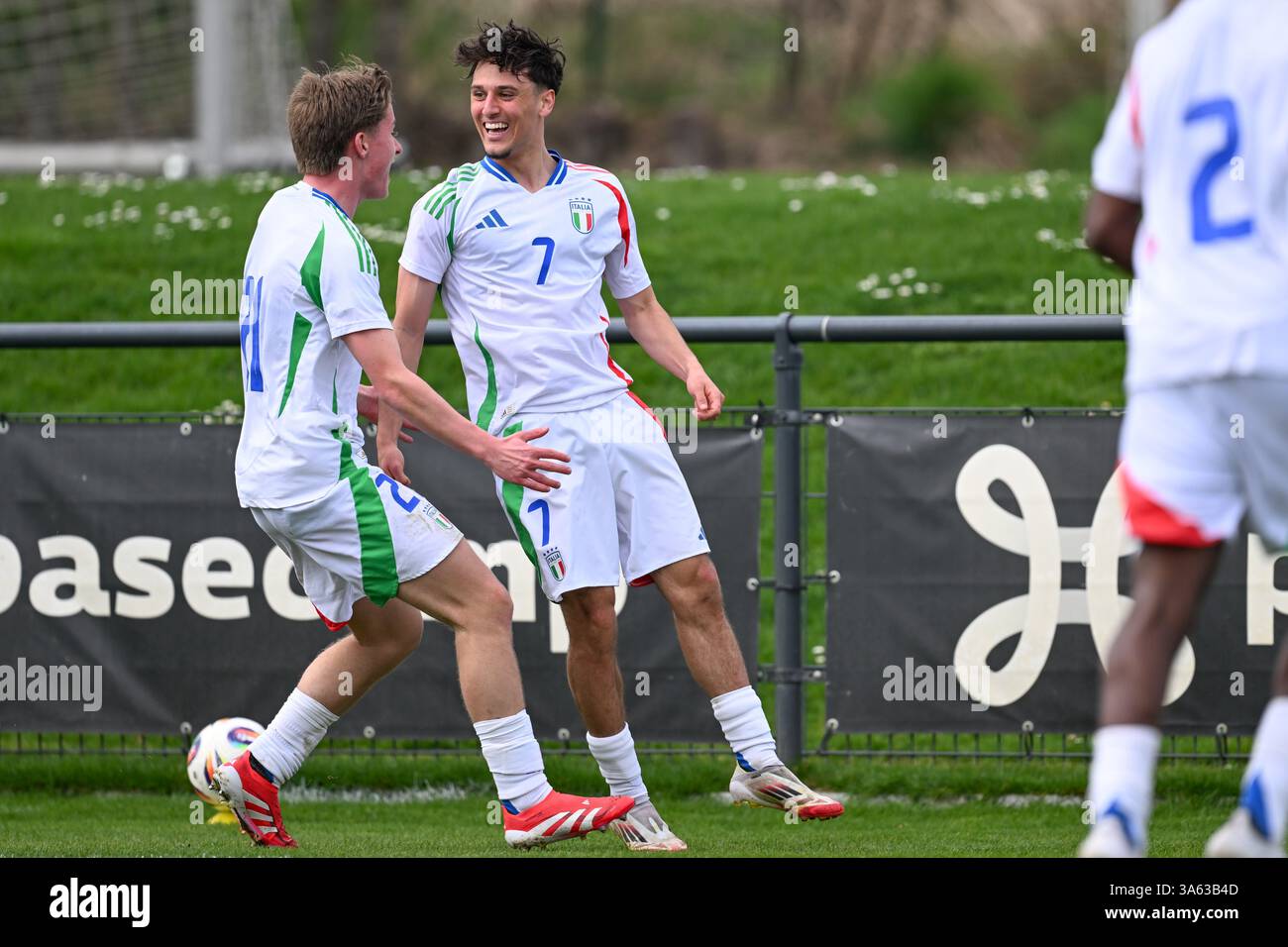 Alessandro Crimaldi (7) of Italy celebrates after scoring the 0-1 goal ...