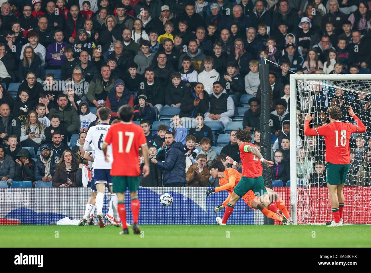 #1, goalkeeper James Beadle of England U21s makes a save during the ...