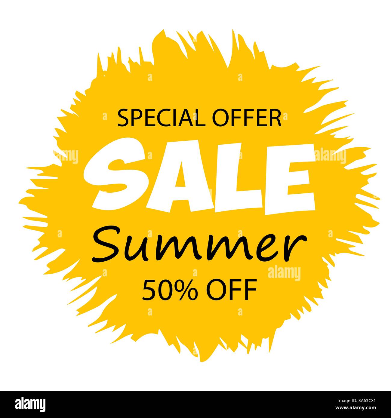 Summer sale announcement featuring special offer Stock Vector Image ...