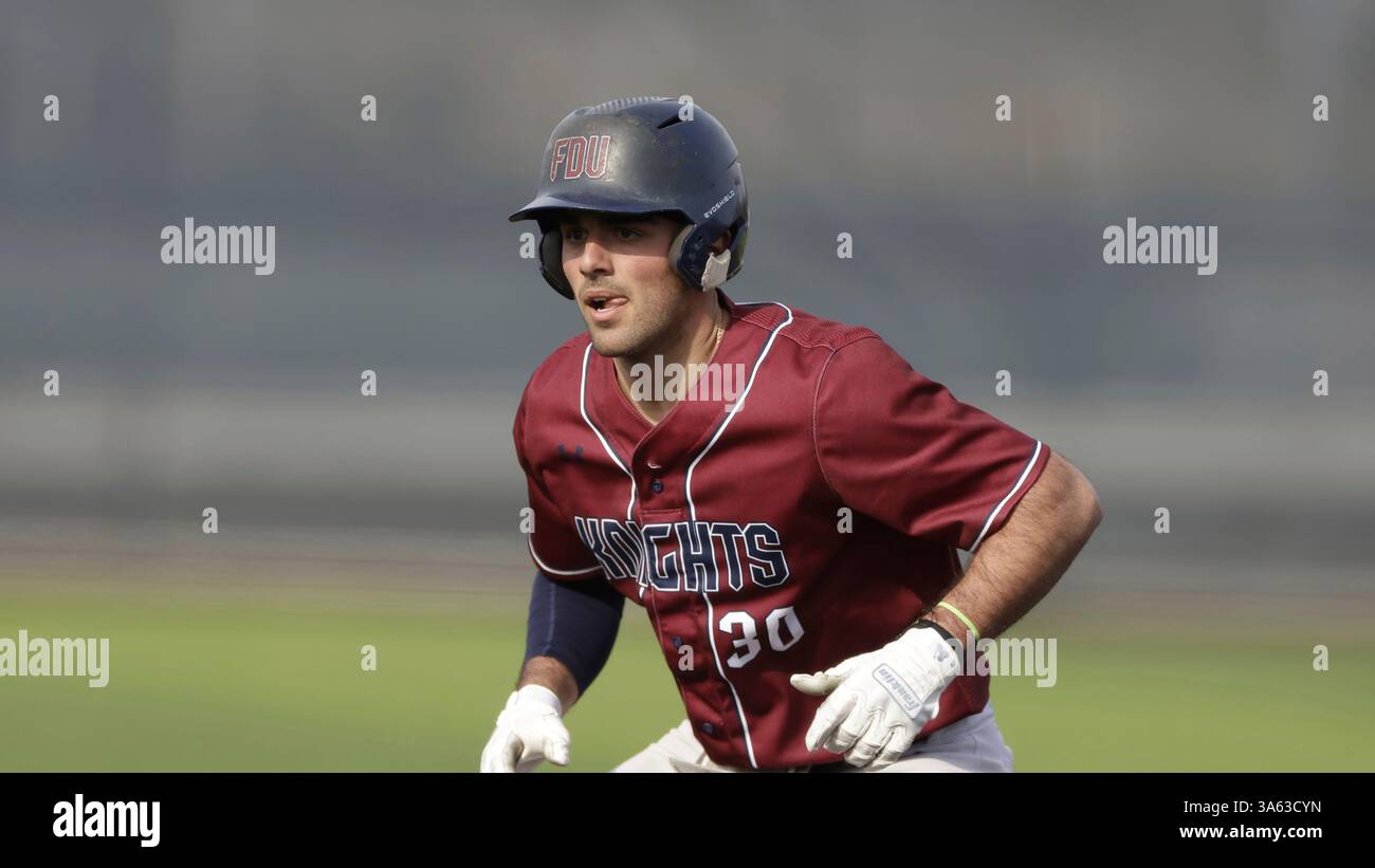 Fairleigh Dickinson's Anthony Chiappetta during an NCAA baseball game ...