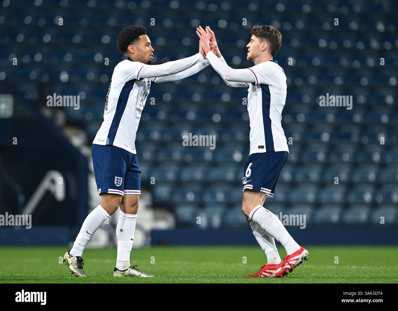 West Bromwich, UK. 24th Mar, 2025. Hayden Hackney of England celebrates ...