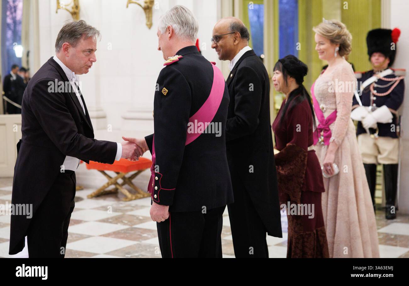 Brussels, Belgium. 24th Mar, 2025. Prime Minister Bart De Wever, King ...