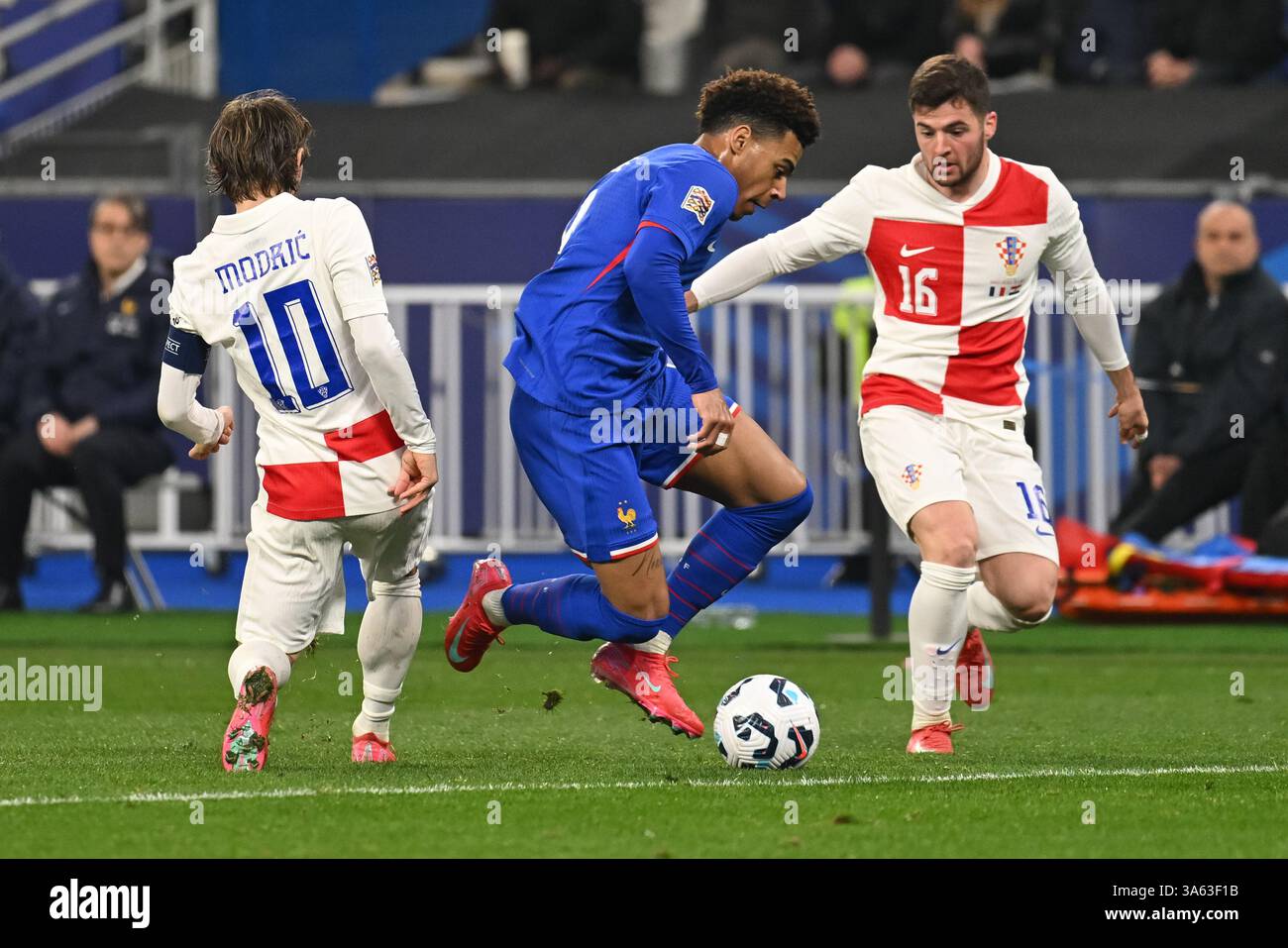 soccer - Desire Doue #9 during the Nations League return match between ...