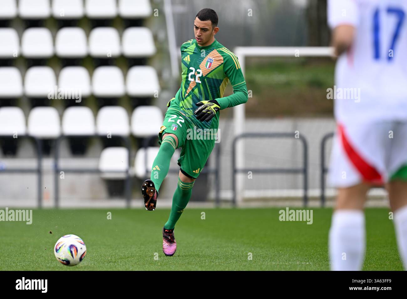 Tubize, Belgium. 24th Mar, 2025. goalkeeper Alessio Marcaccini (22) of ...