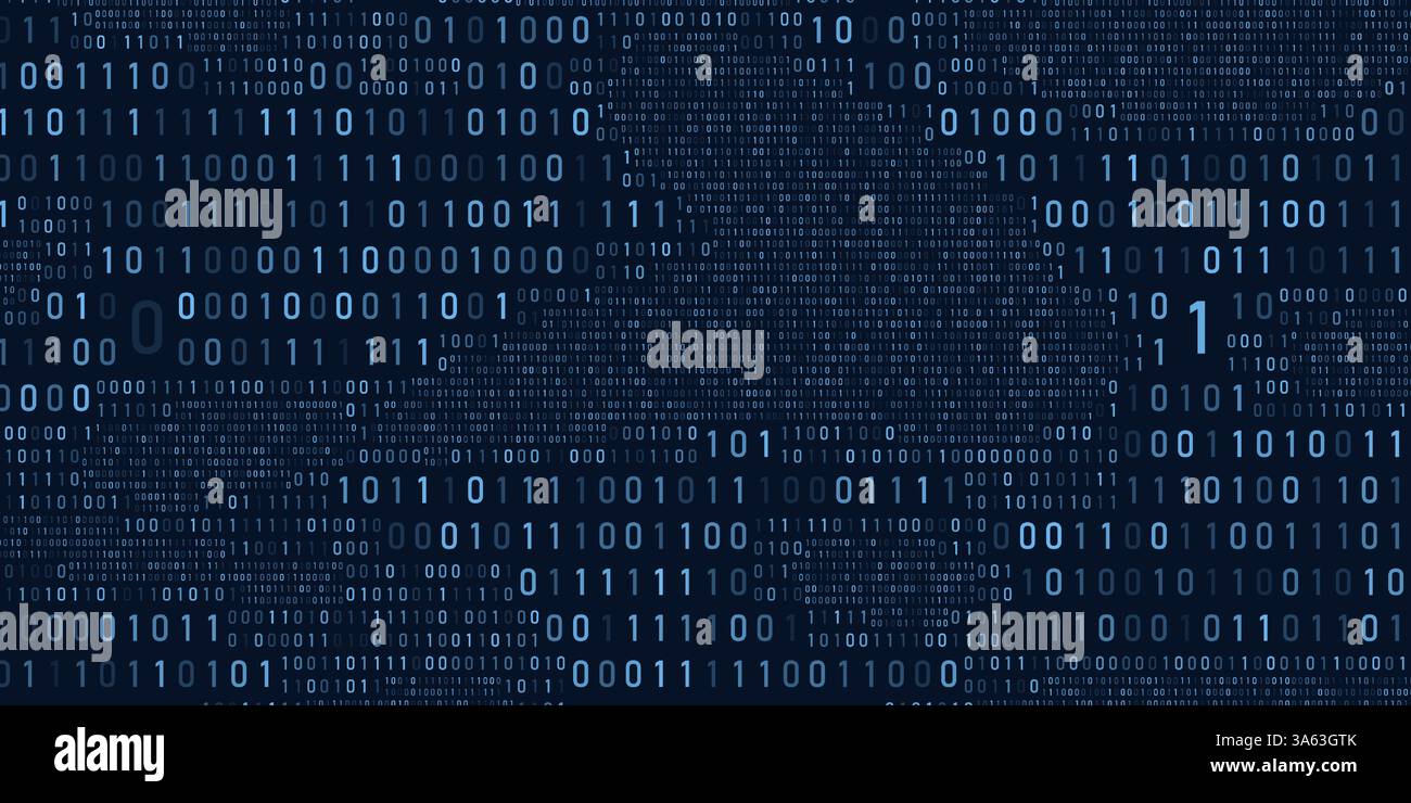Abstract Binary Code Cloud Background Ai Learning On Data Cyber Field