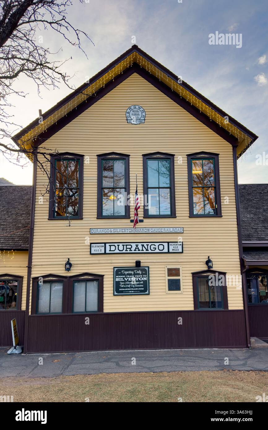 The railroad station for the historic Durango & Silverton Narrow Gauge ...