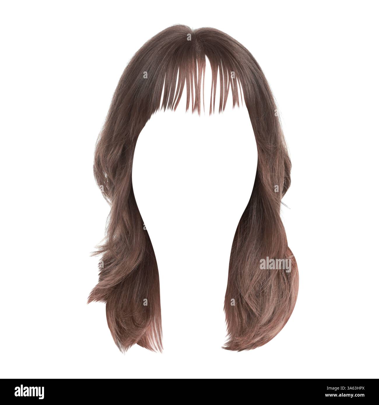 Attractive woman curly hairstyle Cut Out Stock Images & Pictures - Alamy