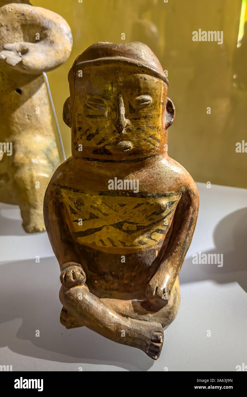 An anthropomorphic ceramic figure from the Quimbaya Culture in the La ...