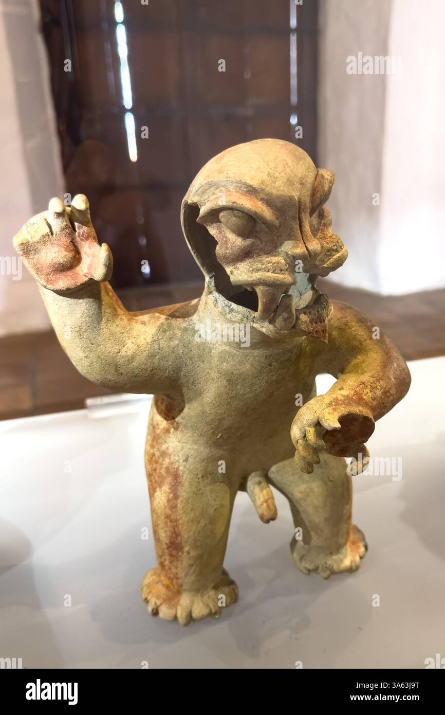 A ceramic monster sculpture from the Tumaco Culture in the La Merced ...