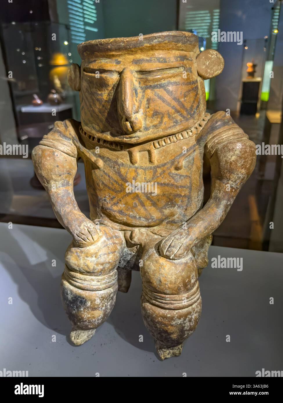 An anthropomorphic ceramic figure from the pre-Hispanic Tolima Culture ...