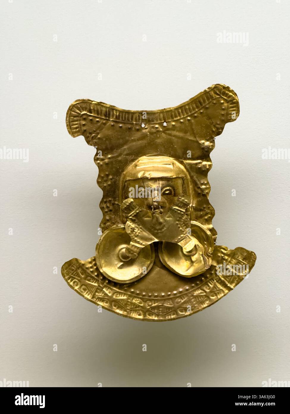 Gold ornament from the Pre-Hispanic indigenous Calima Culture in the ...