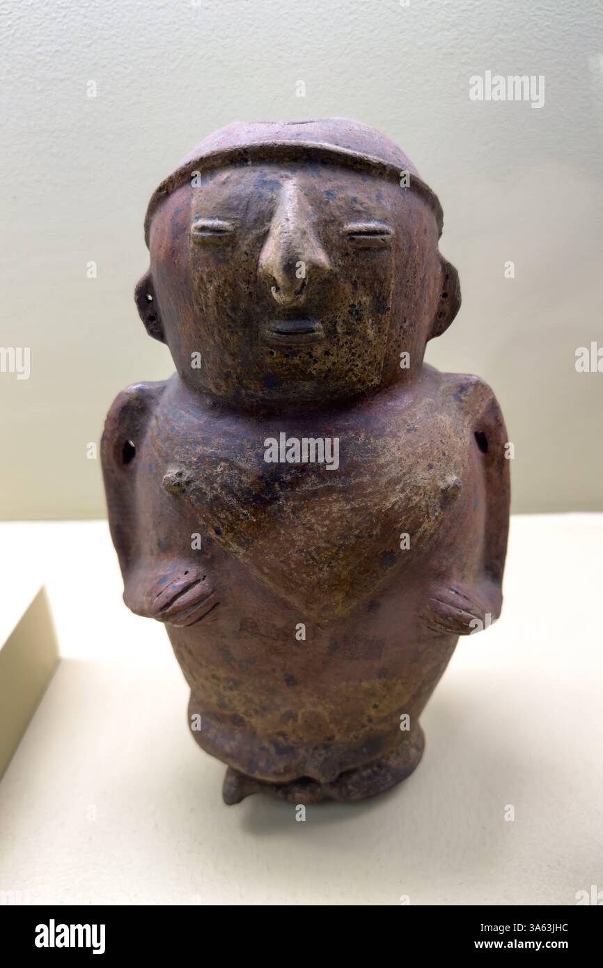 An anthropomorphic ceramic figure from the Pre-Hispanic indigenous ...