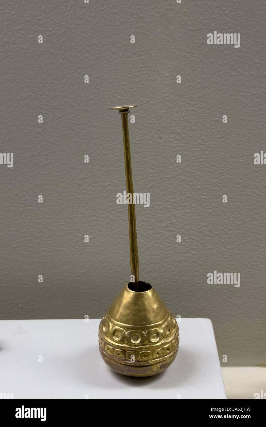 Gold artifact from the pre-Hispanic indigenous Calima Culture in the ...