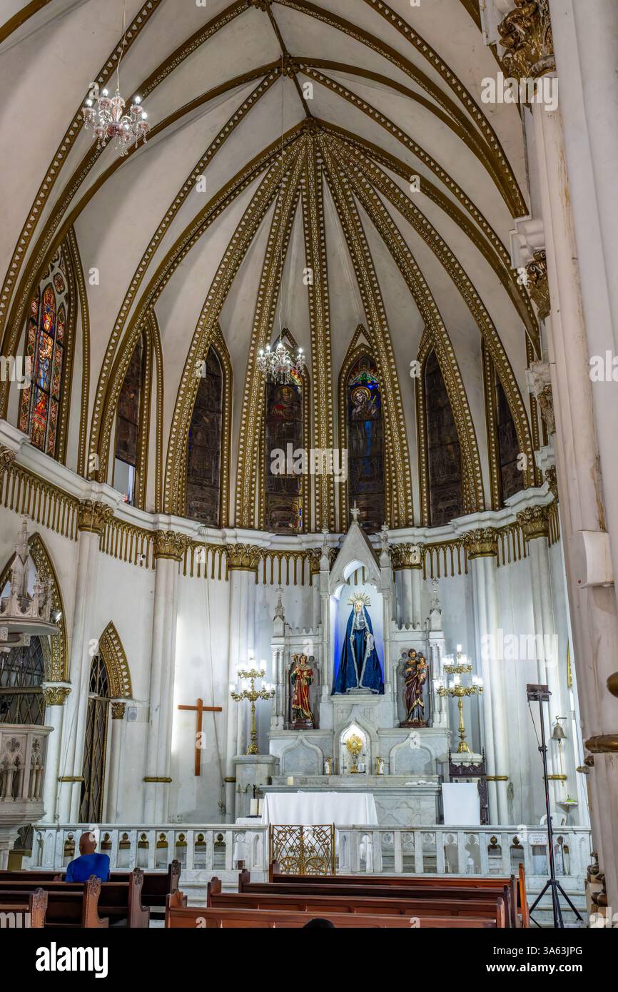 The main altarpiece in La Ermita Church in Cali, Colombia Stock Photo ...