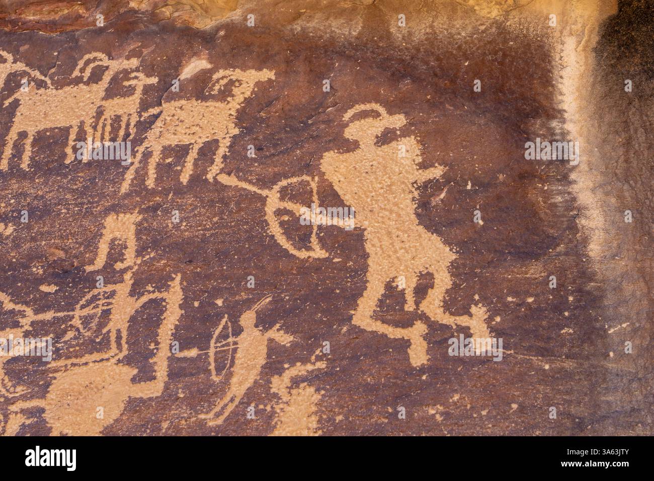 The Great Hunt, a pre-Hispanic Native American petroglyph rock art ...