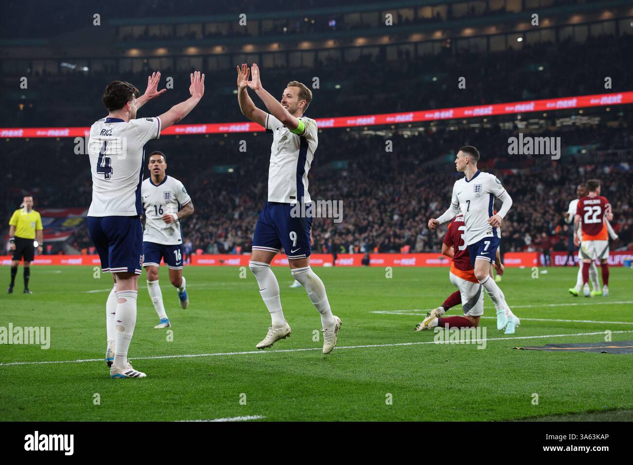 LONDON, UK - 24th Mar 2025: Harry Kane of England celebrates scoring ...