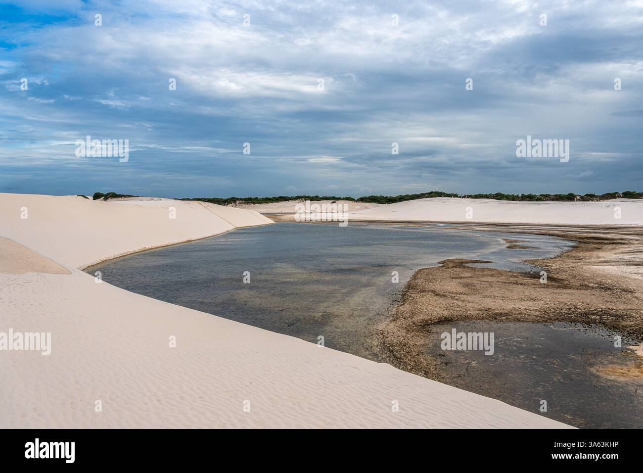 Dunes and lagoons of lagoa bonita, Lencois Maranhenses, Barreirinhas in ...