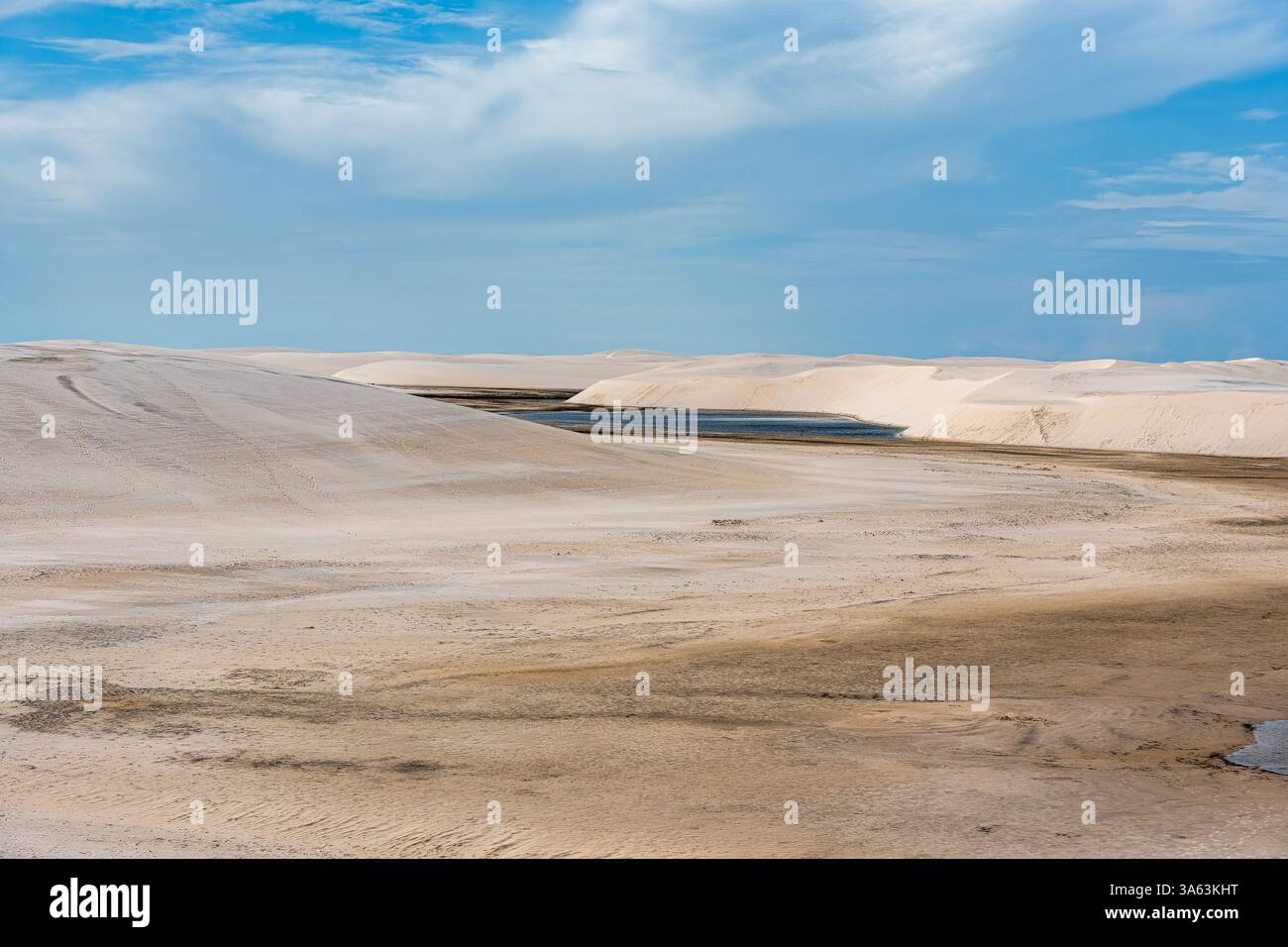 Dunes and lagoons of lagoa bonita, Lencois Maranhenses, Barreirinhas in ...