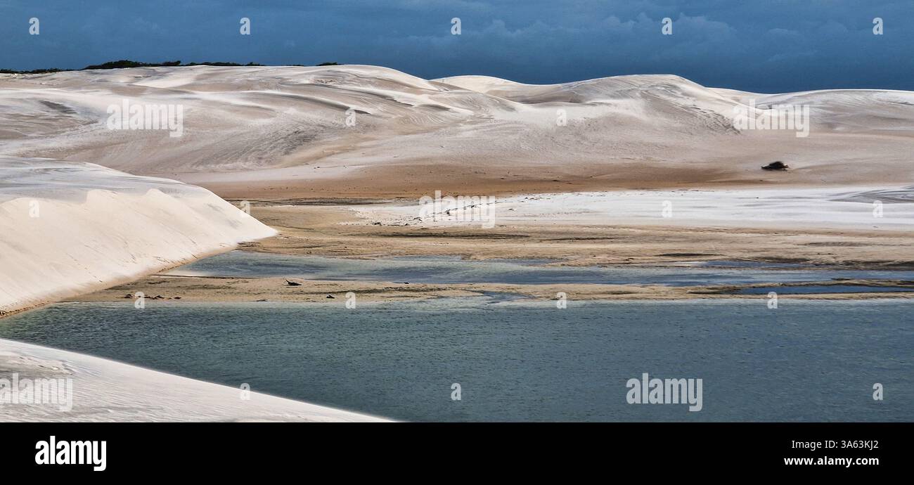 Dunes and lagoons of lagoa bonita, Lencois Maranhenses, Barreirinhas in ...