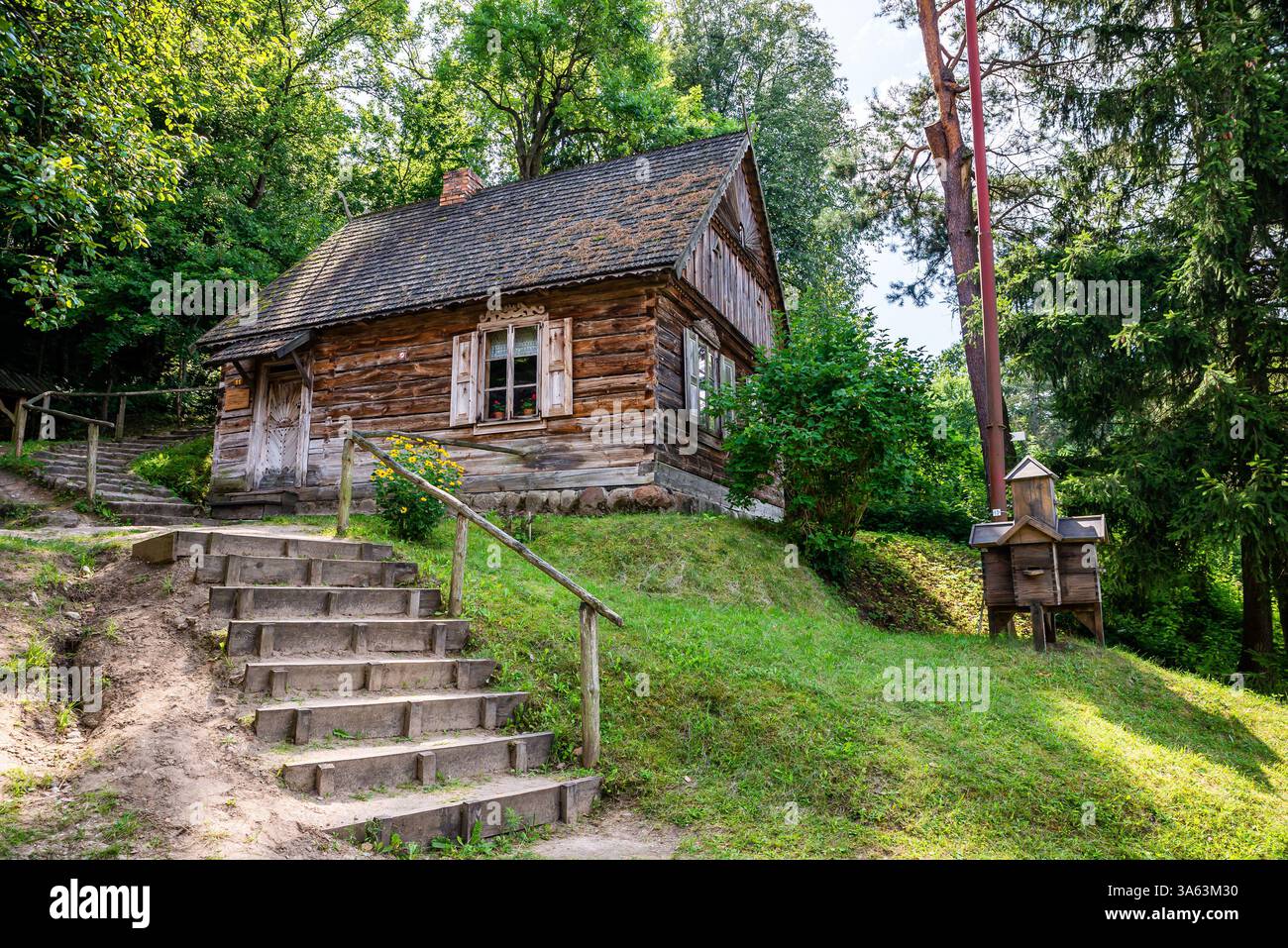 Nowogrod, Poland - August 13, 2021. Kurpiowski Open Air Museum Stock ...