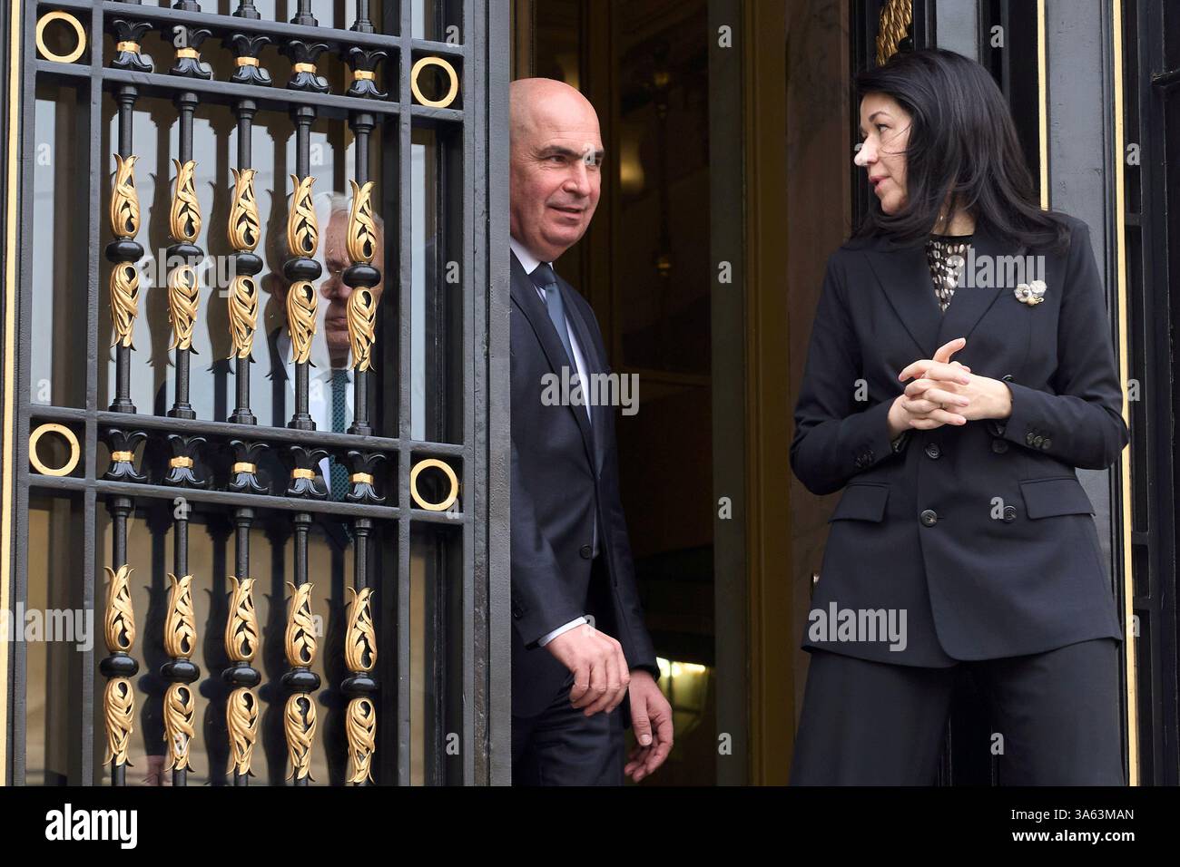 Bucharest, Romania, 24th Mar 2025: Judge Corina Alina Corbu (R), the ...