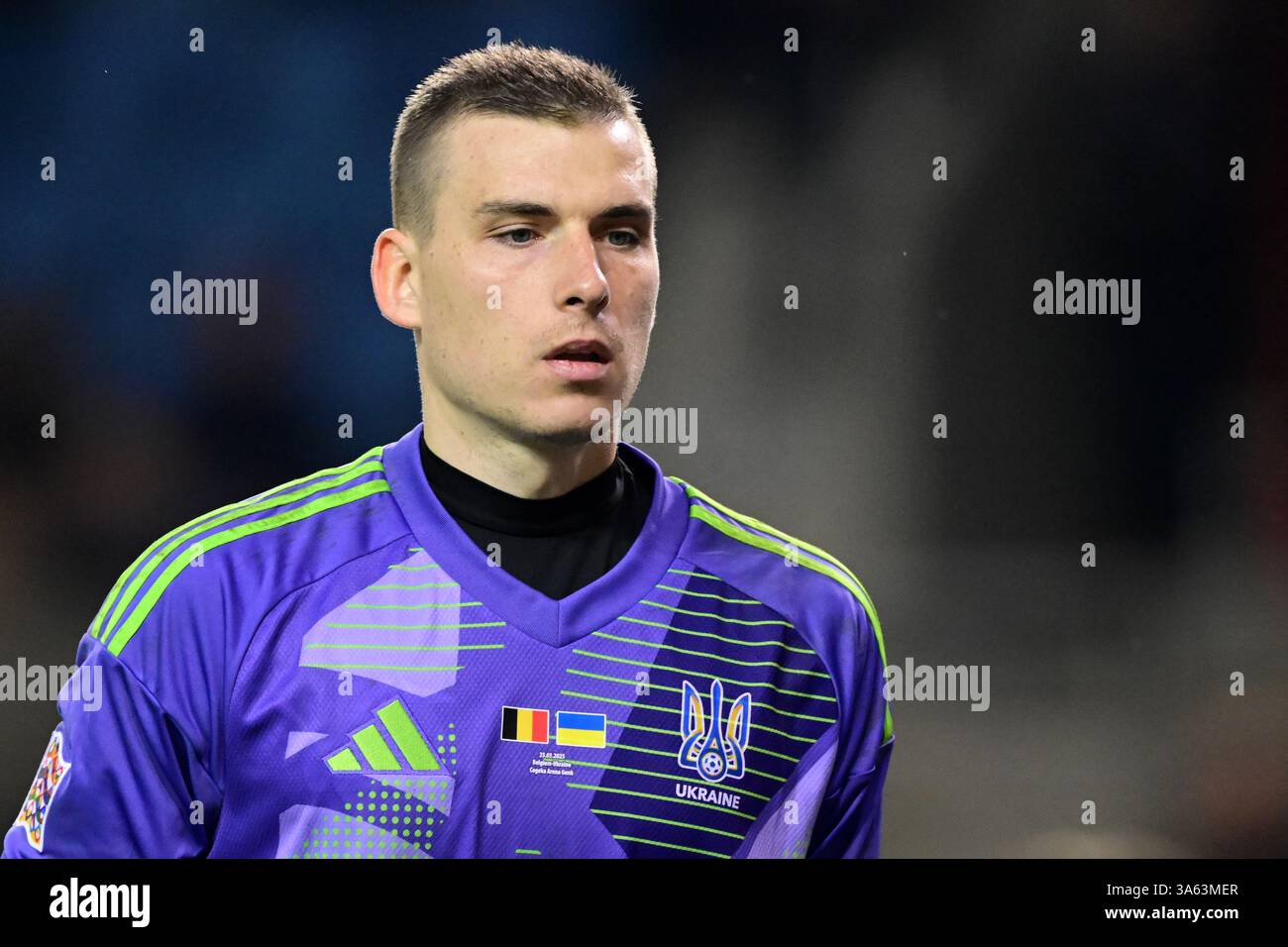 GENK - Ukraine goalkeeper Andriy Lunin during the UEFA Nations League ...