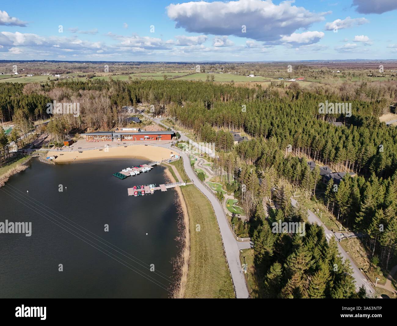 Longford, Ireland - 14th March 2025 - Aerial image of the lake at ...