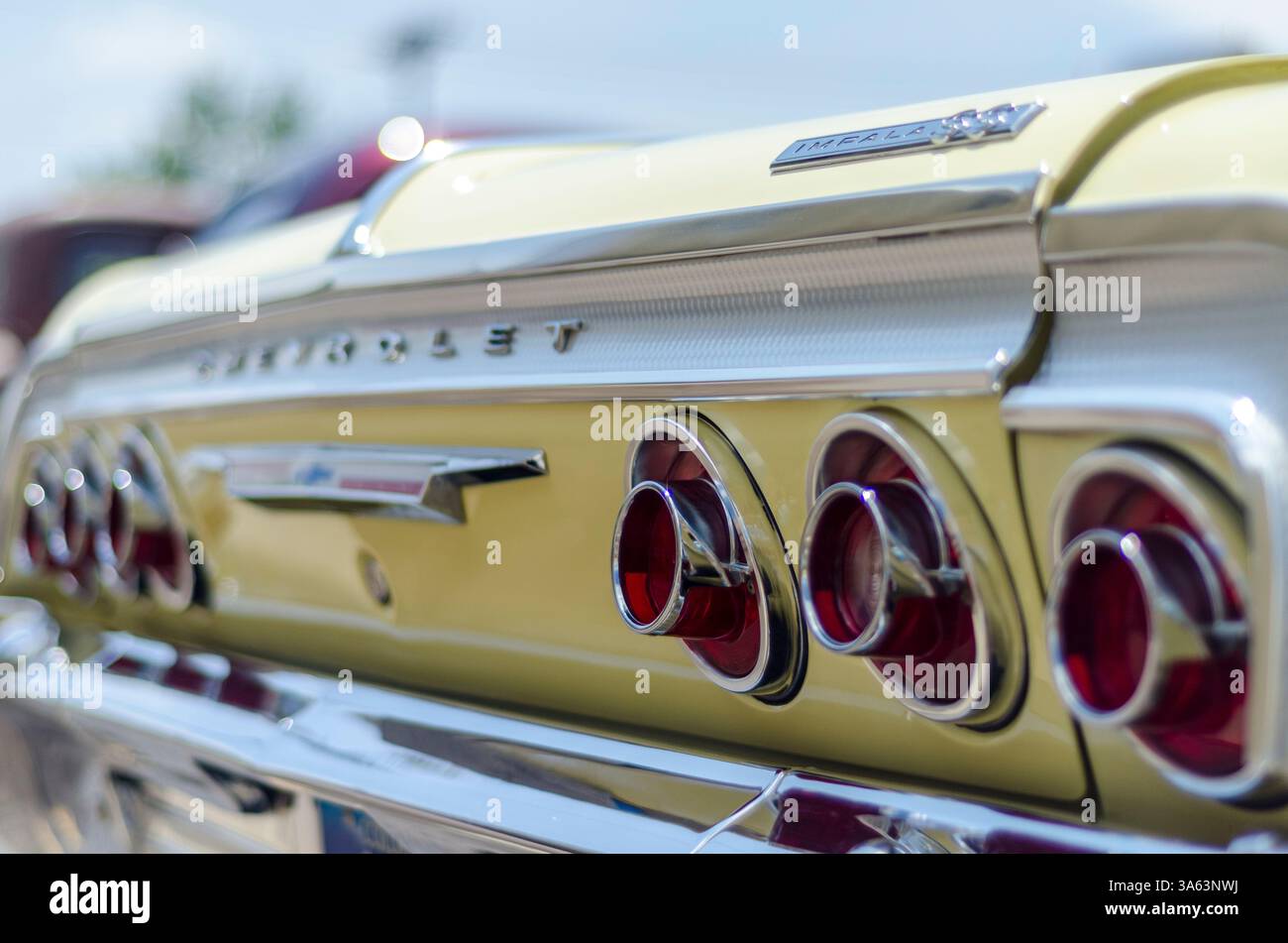 Classic Yellow 1965 Chevrolet Impala SS Car with Iconic Tail Lights ...