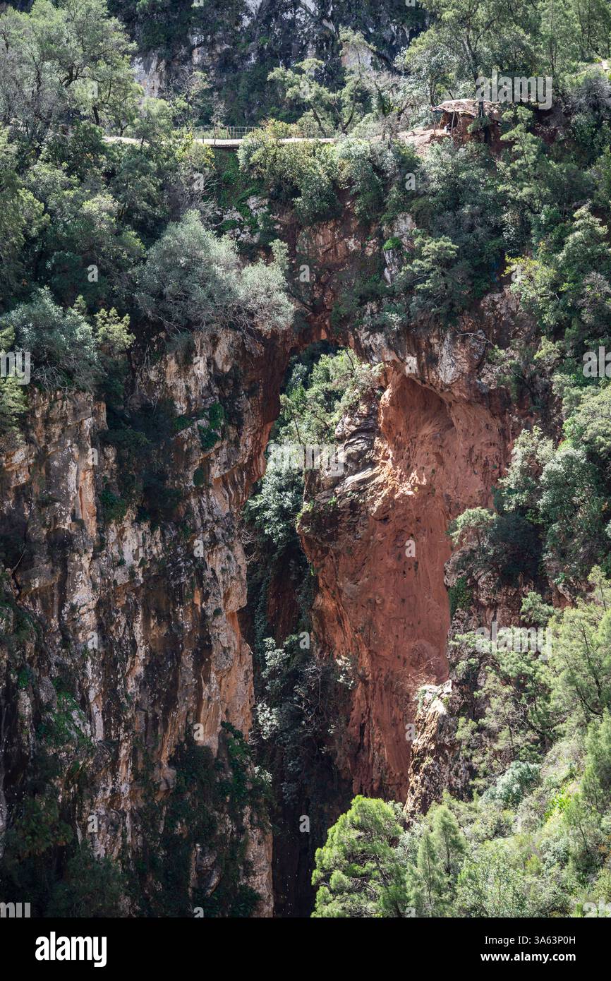 bridge of God, Fardi river gorge, Akchour, talambote, Morocco, North ...