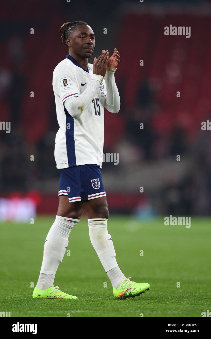 LONDON, UK - 24th Mar 2025: Eberechi Eze of England applauds the fans ...