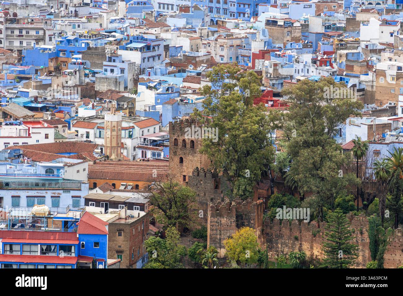 Kasbah, walled fortress built in the 15th century, Chefchaouen, Rif ...