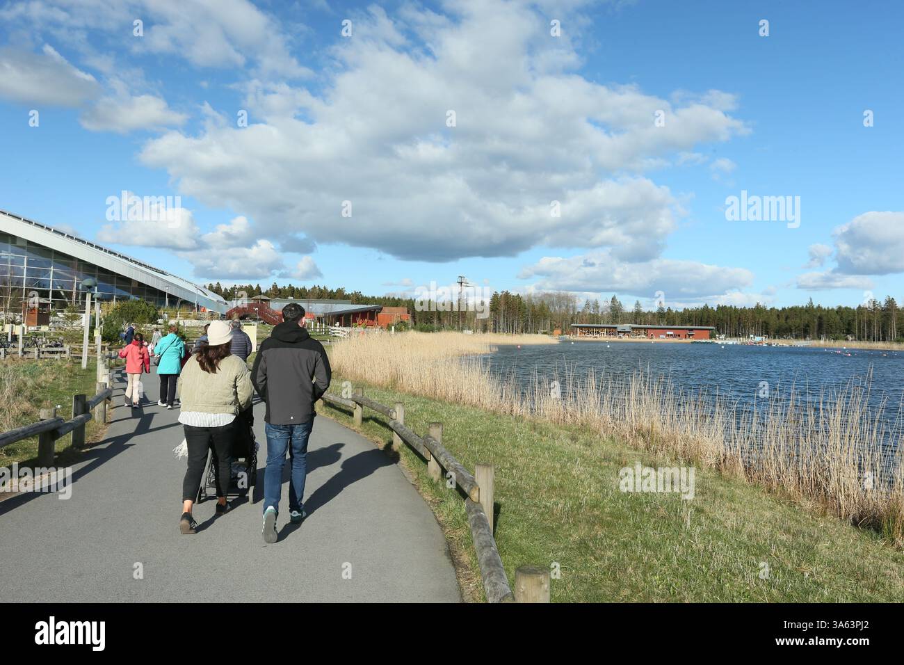 Longford, Ireland - 14th March 2025 - A pathway runs along the side of ...