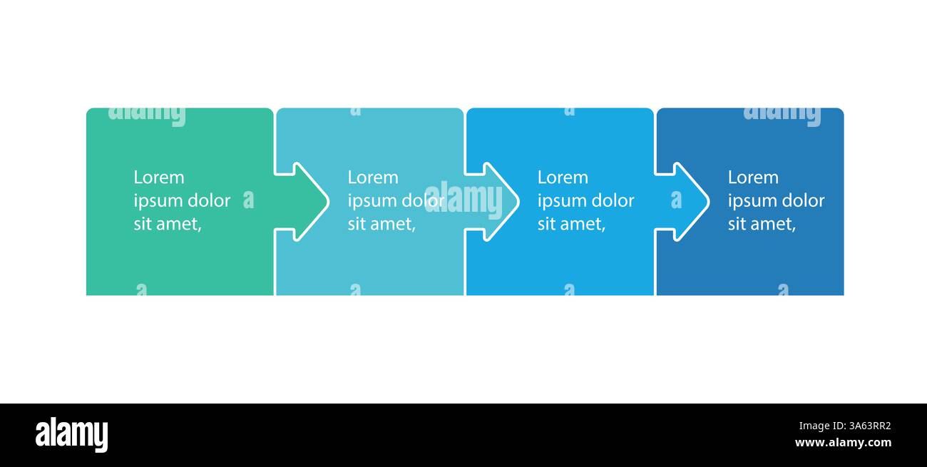 Infographics step blocks as puzzle jigsaw pieces. Infographics ...