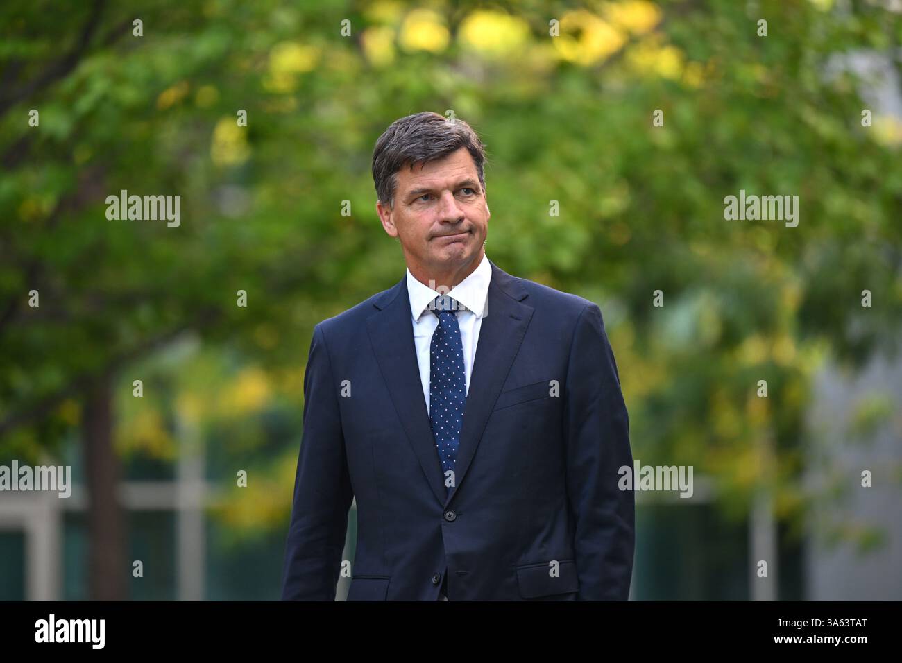 Canberra, Australia. 25th Mar, 2025. Shadow Treasurer Angus Taylor ...