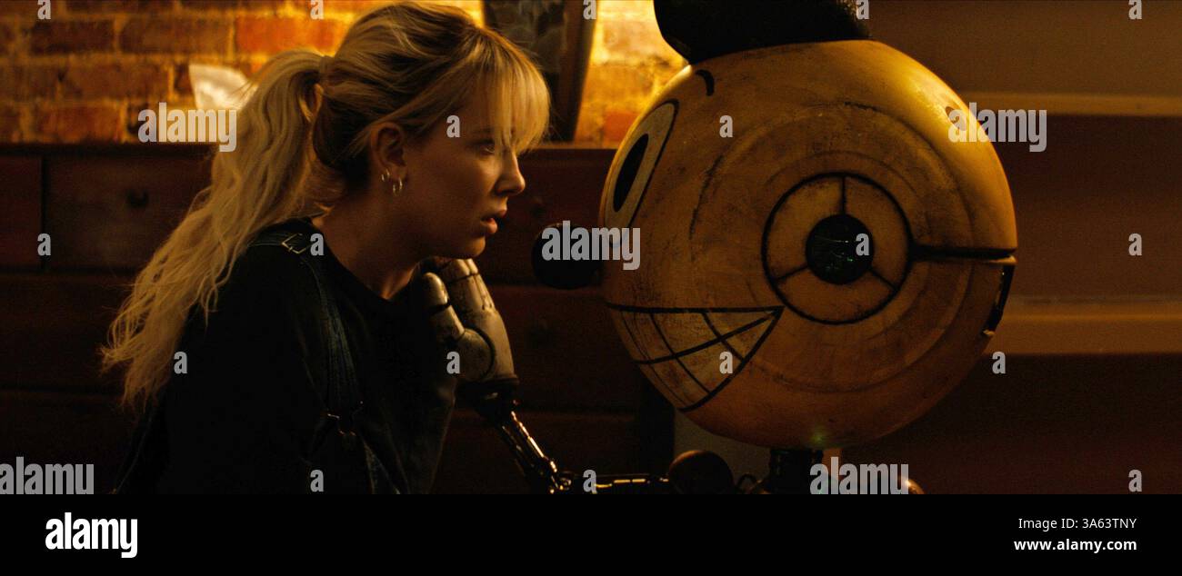 THE ELECTRIC STATE, from left: Millie Bobby Brown, Cosmo (voice: Alan ...