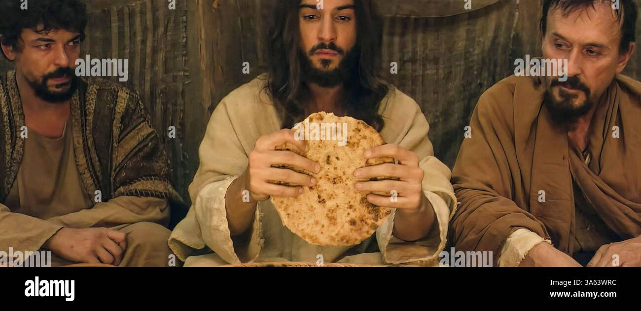 THE LAST SUPPER, from left: Charlie MacGechan, as John, Jamie Ward as Jesus Christ, Robert ...