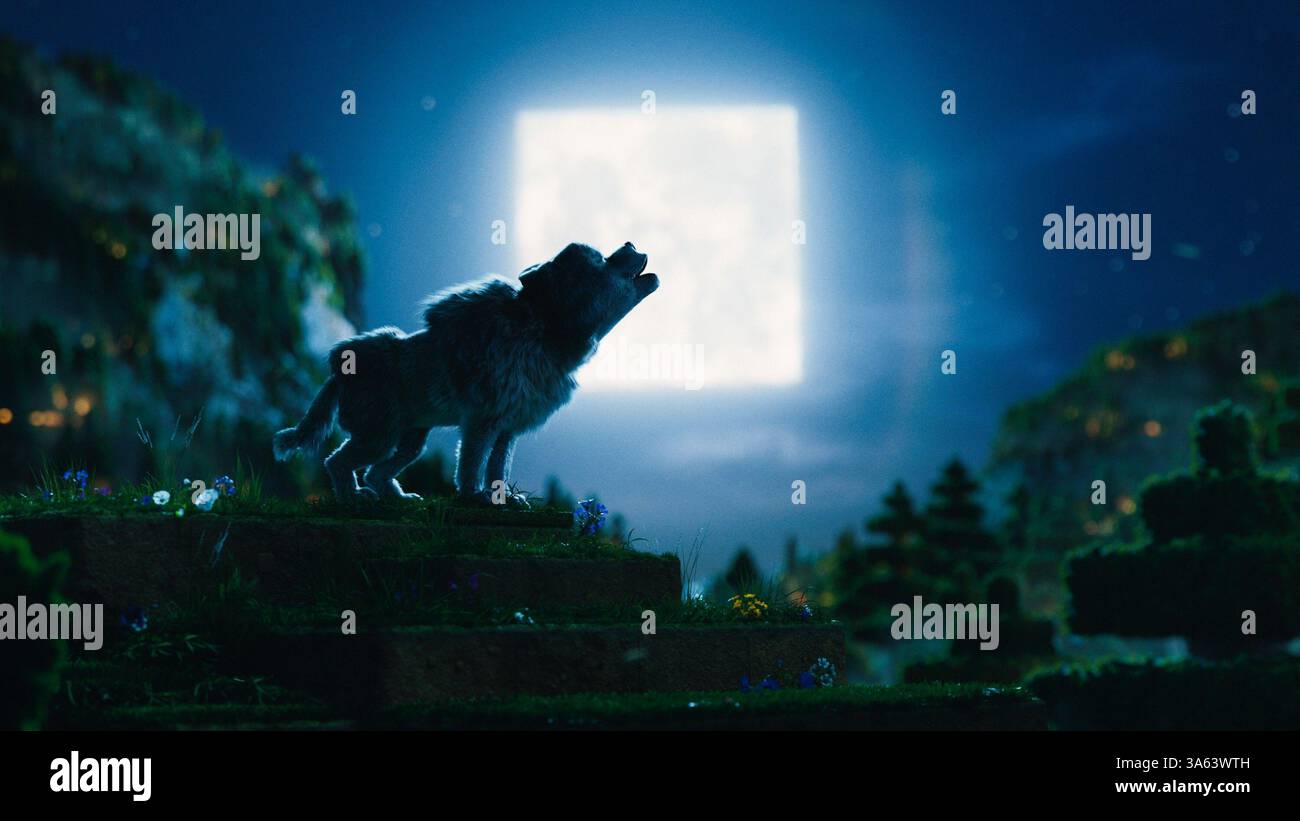 A MINECRAFT MOVIE, (aka MINECRAFT: THE MOVIE), Dennis, the wolf, 2025 ...