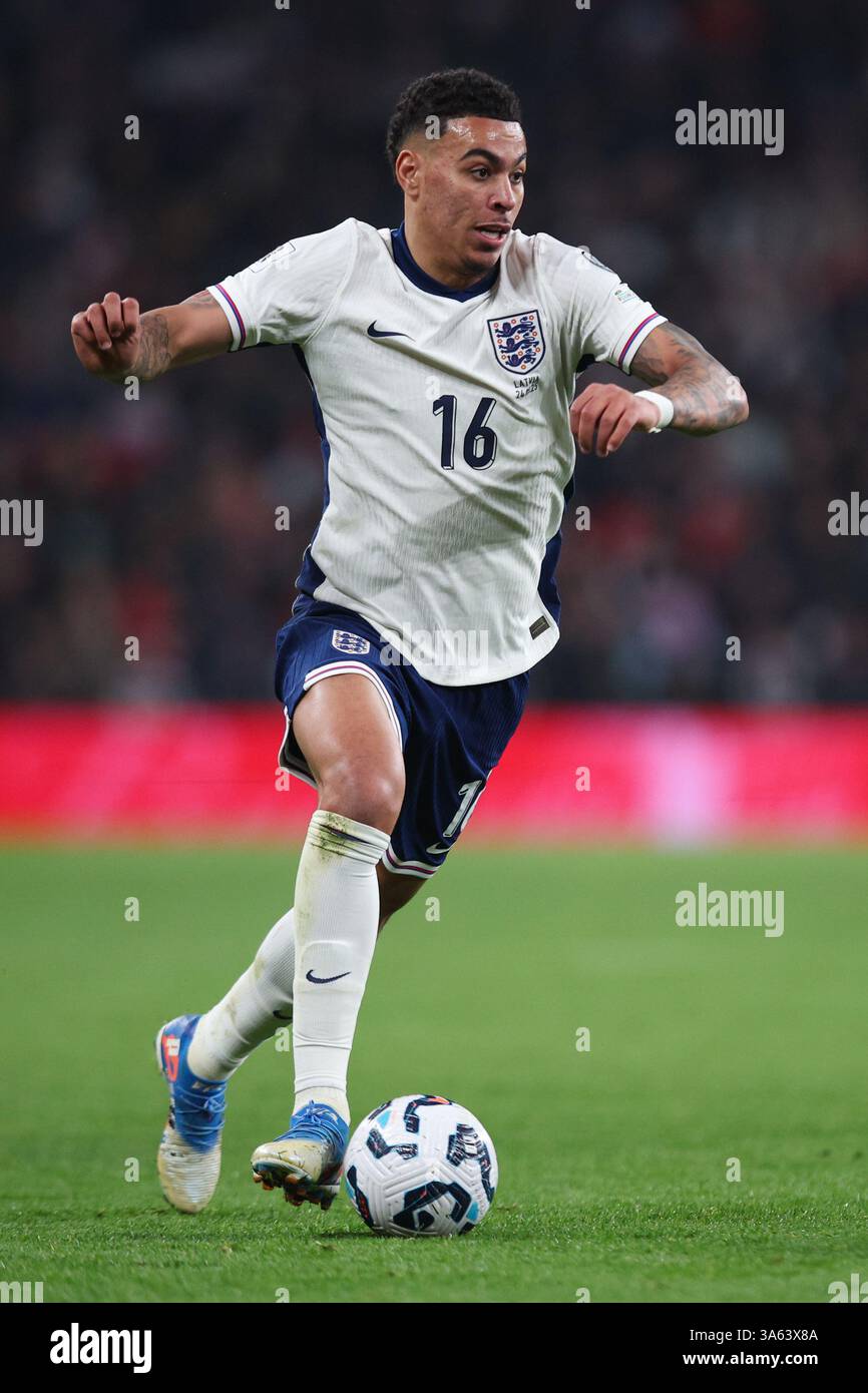LONDON, UK - 24th Mar 2025: Morgan Rogers of England in action during ...
