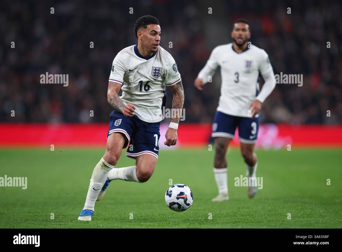 LONDON, UK - 24th Mar 2025: Morgan Rogers of England in action during ...