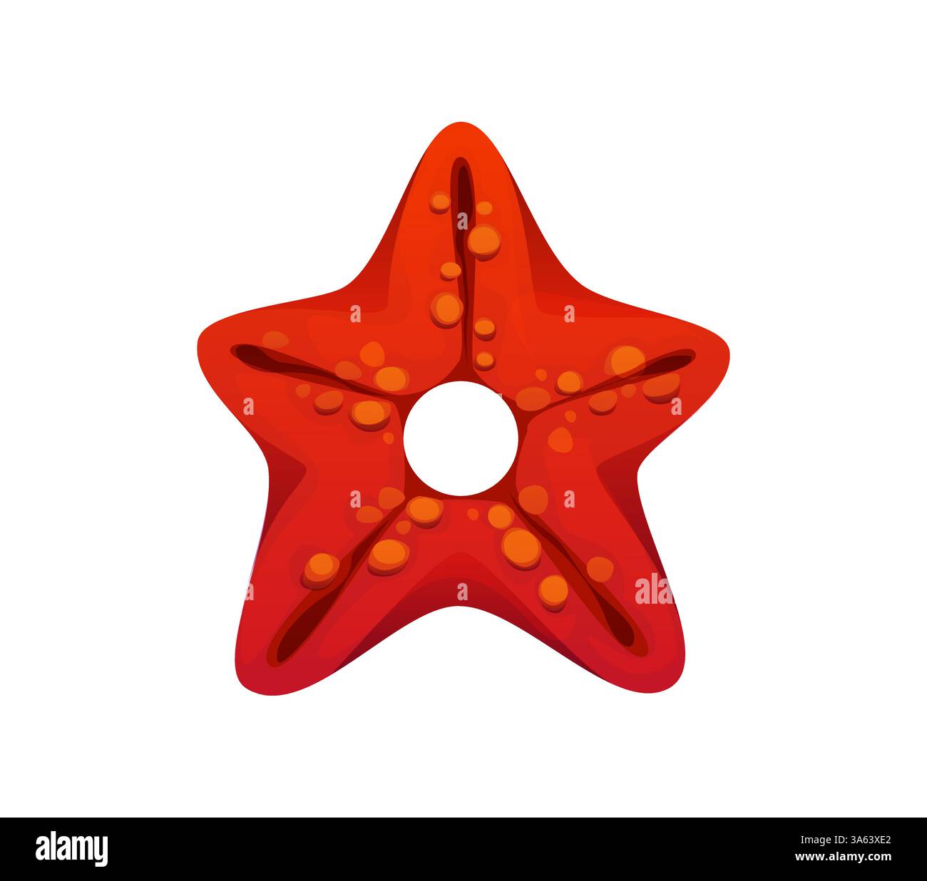 Cartoon underwater font starfish letter A. Ocean nature English ...