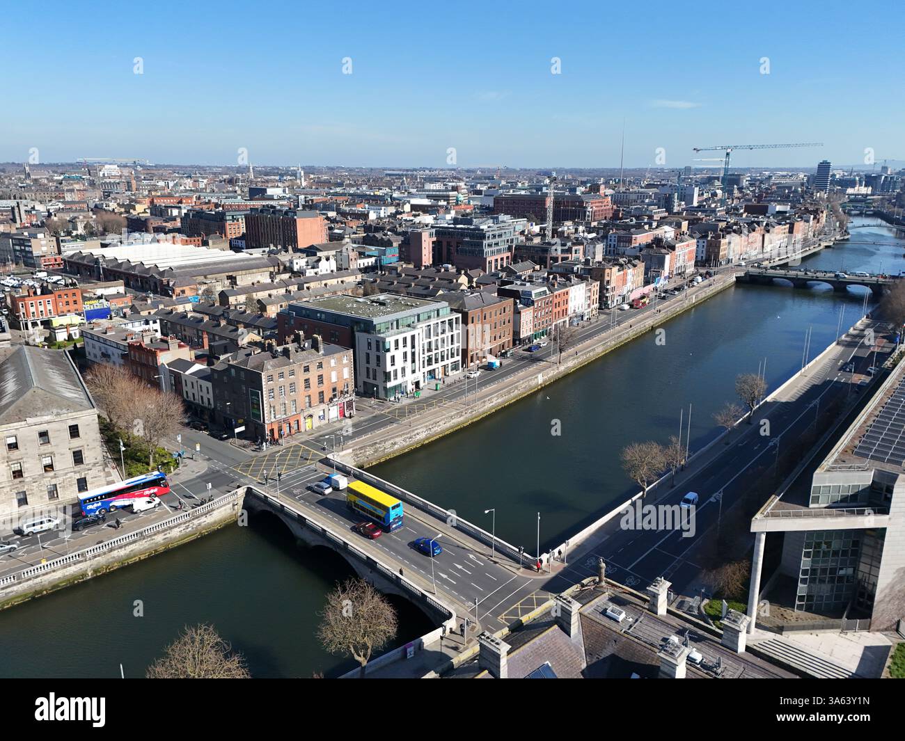 Dublin, Ireland - 19th March 2025 - Aerial image of O'Donovan Rossa ...