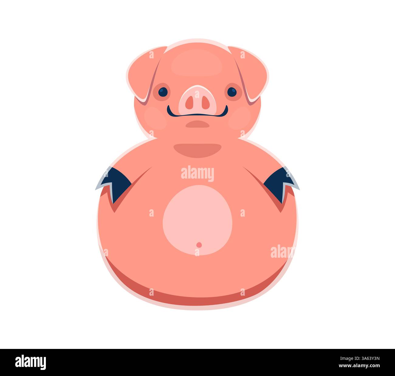 Farm font type of cartoon pig animal for number typeface, vector funny ...