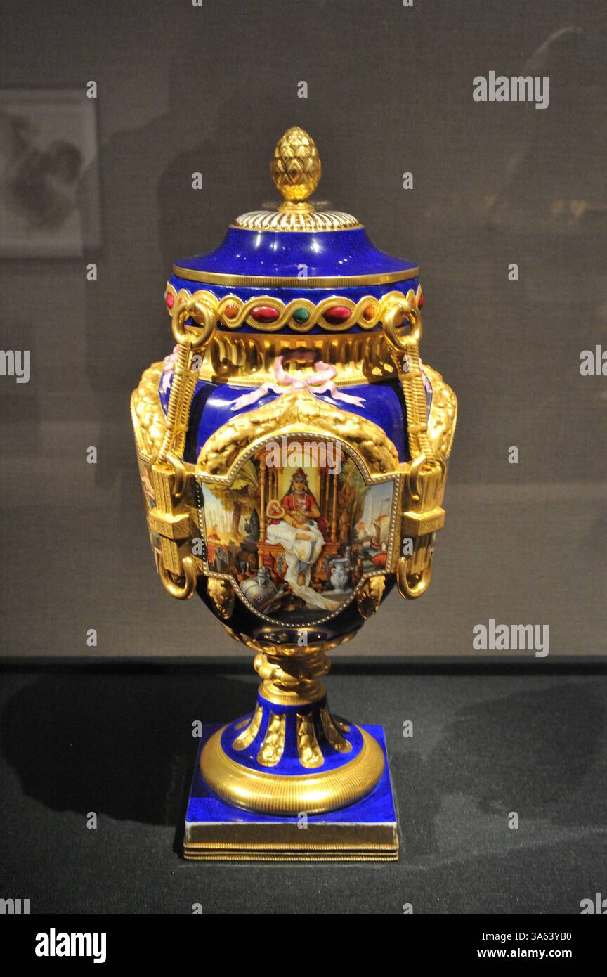 Vase (Old World), decorated by Joseph Potter, c. 1885-89, on display at ...