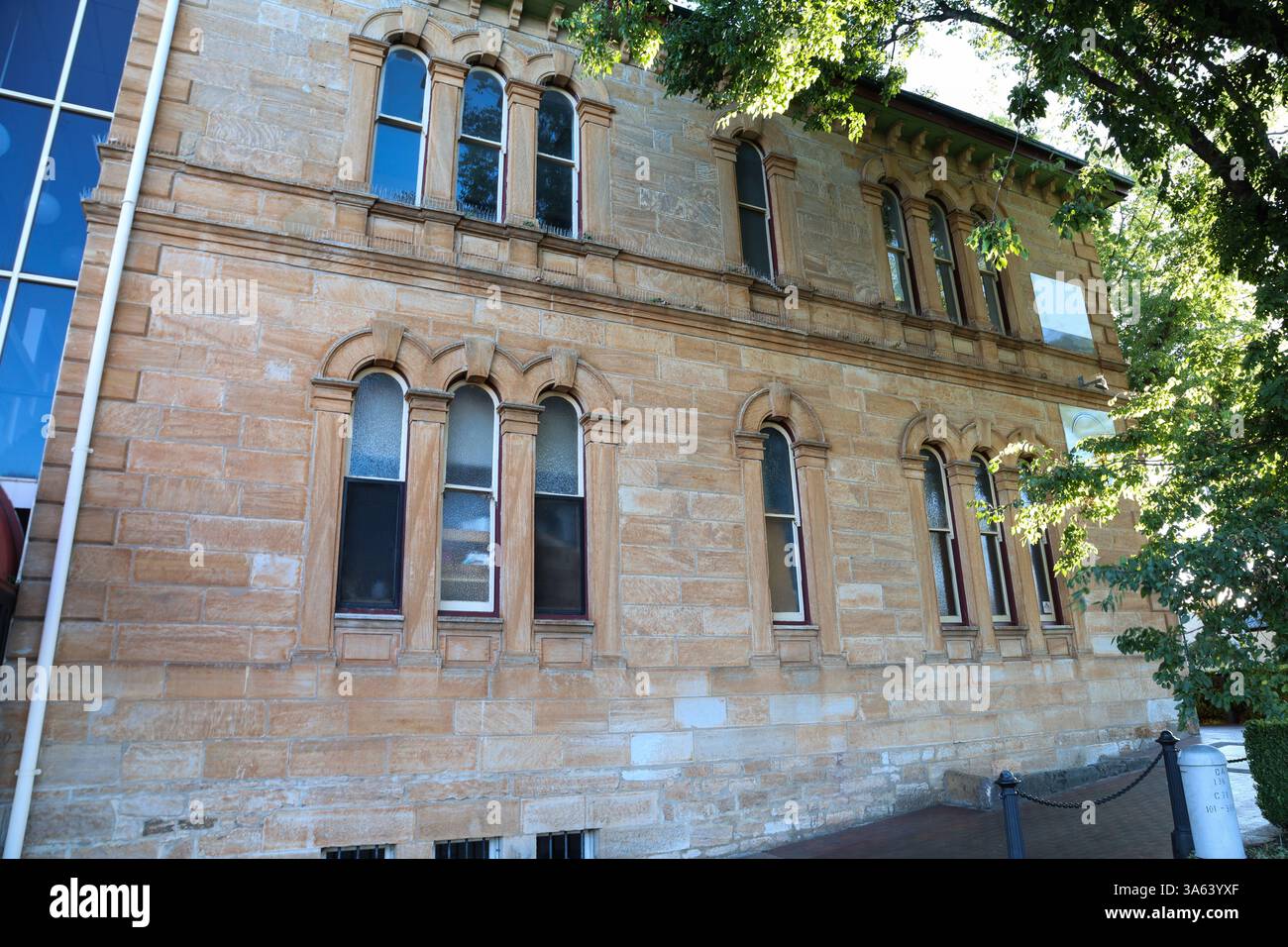 Side facade of The Old Shire Building, built in 1867 in Victorian ...