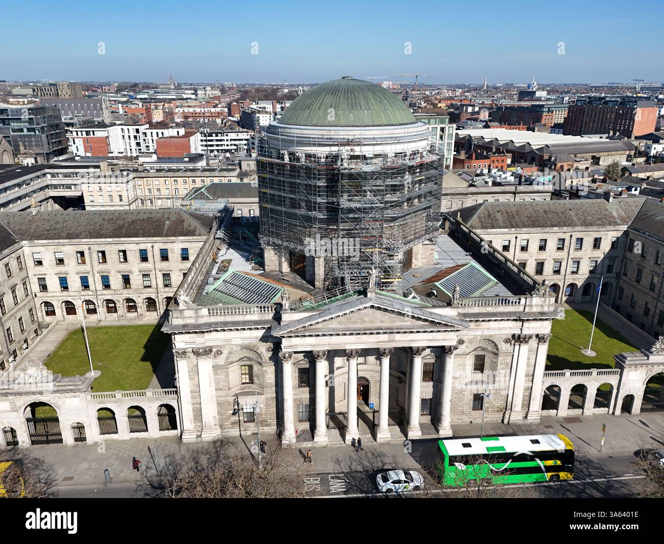 Dublin, Ireland - 19th March 2025 - Aerial image of the front of the ...